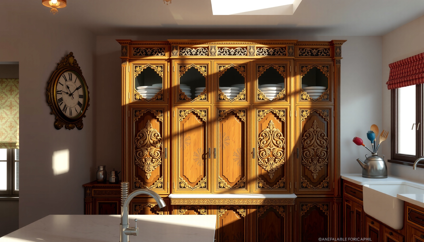 Wholesale Carved Kitchen Cabinet Enhances Your Home Style - Global ...